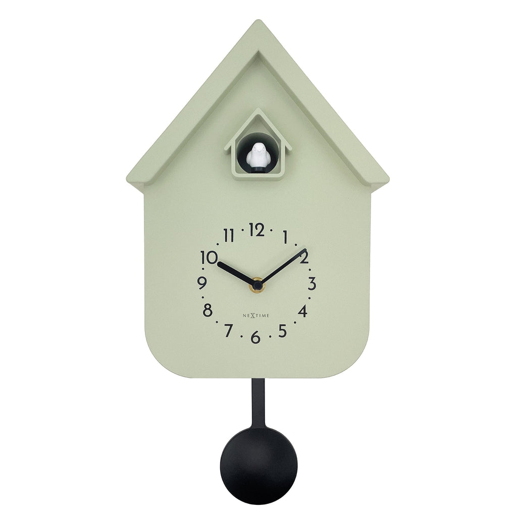 Wall clock 21.5x41.5x8.5cm - Pendulum - Cuckoo -NeXtime 'Twitter'