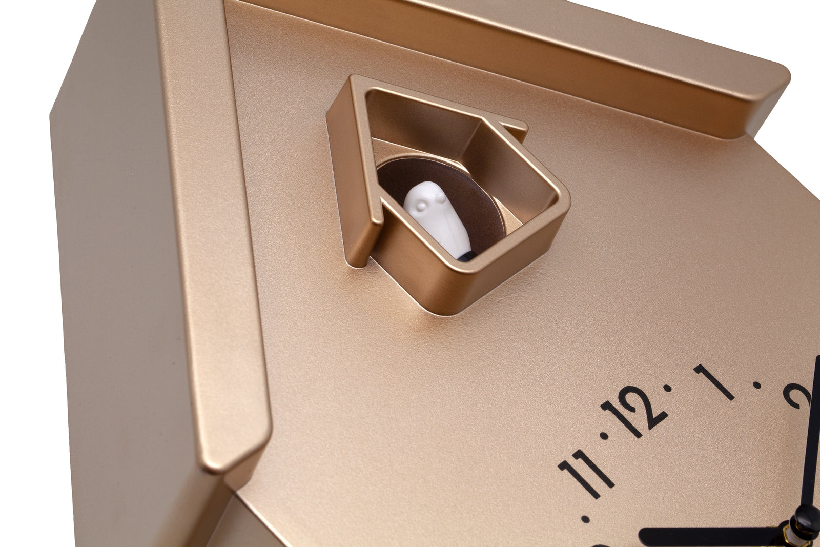 Wall clock 21.5x41.5x8.5cm-Pendulum-Rose Gold-Plastic-NeXtime 'Twitter