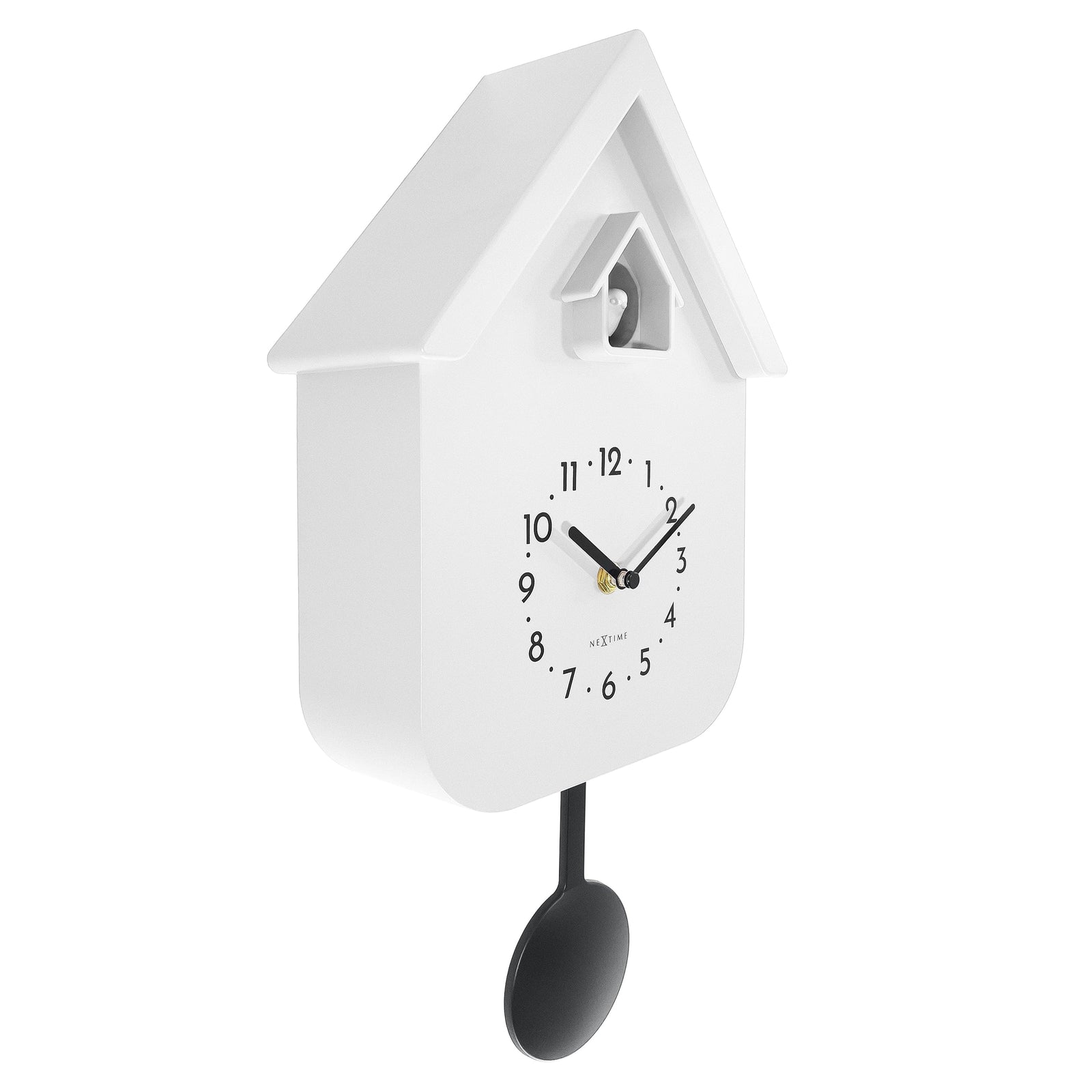 Wall clock 21.5x41.5x8.5cm - Pendulum - Cuckoo -NeXtime 'Twitter'