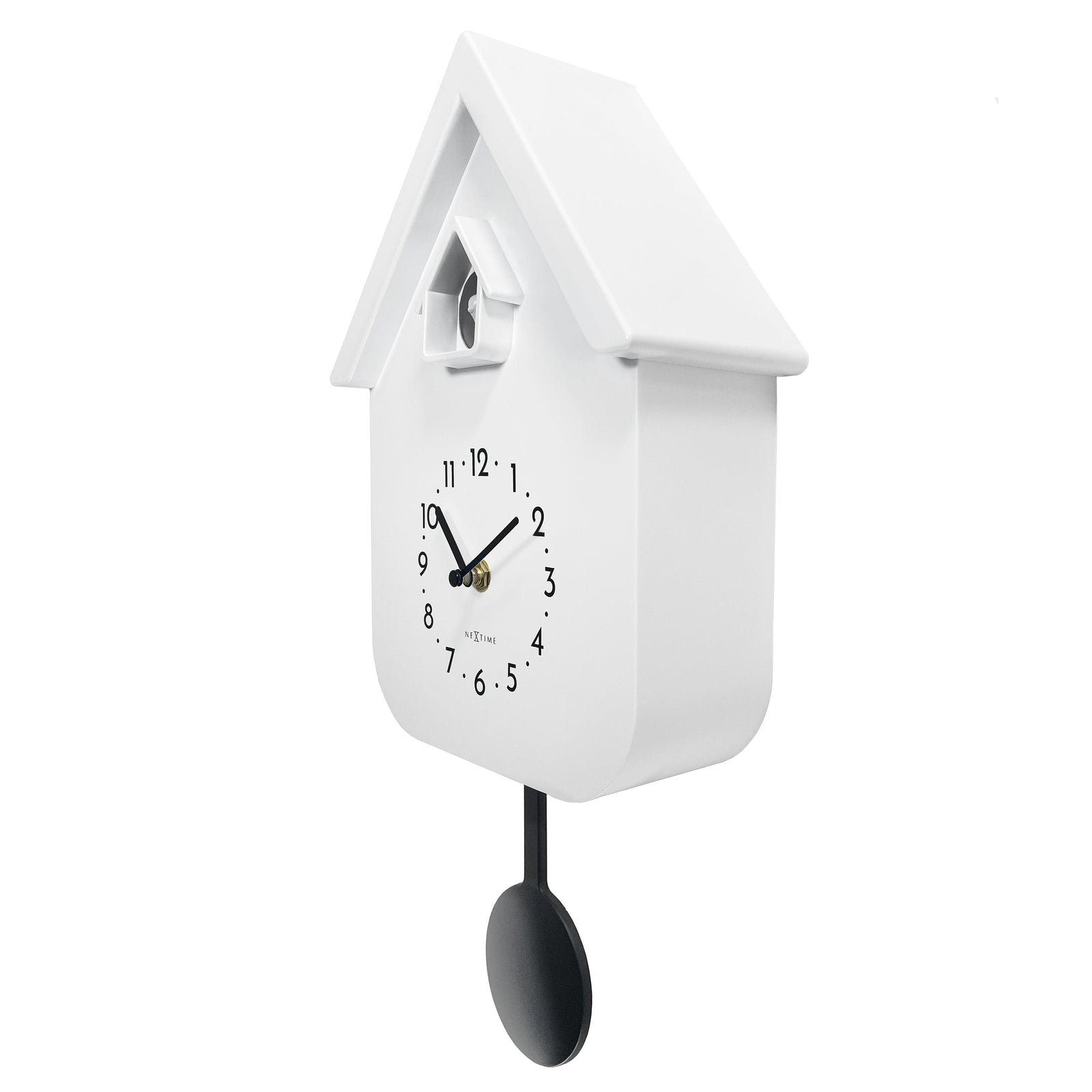 Wall clock 21.5x41.5x8.5cm - Pendulum - Cuckoo -NeXtime 'Twitter'