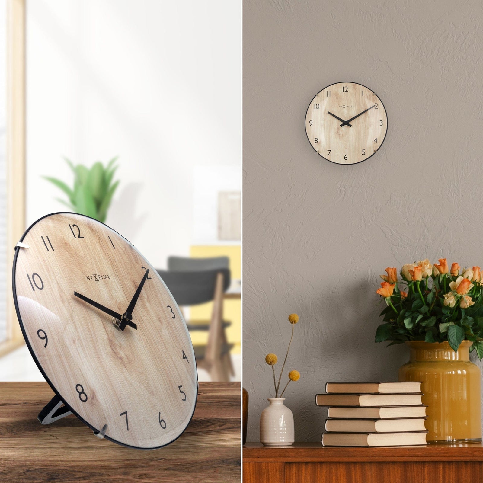 NeXtime - Wall clock/ Table clock- 20 cm- Glass -Dome Shaped Glass ...
