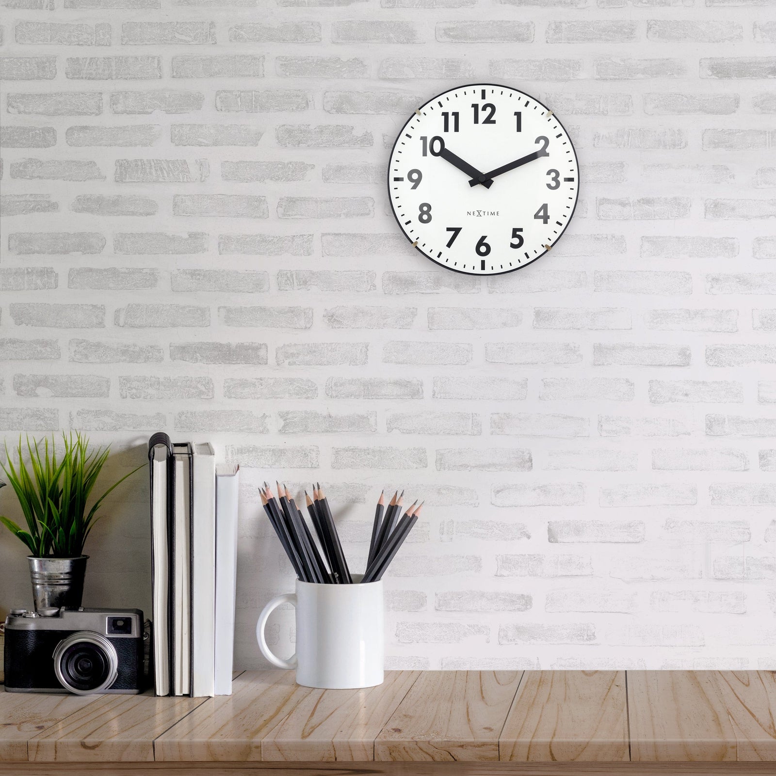 NeXtime - Wall clock/ Table clock- 20 cm- Glass -Dome Shaped Glass ...
