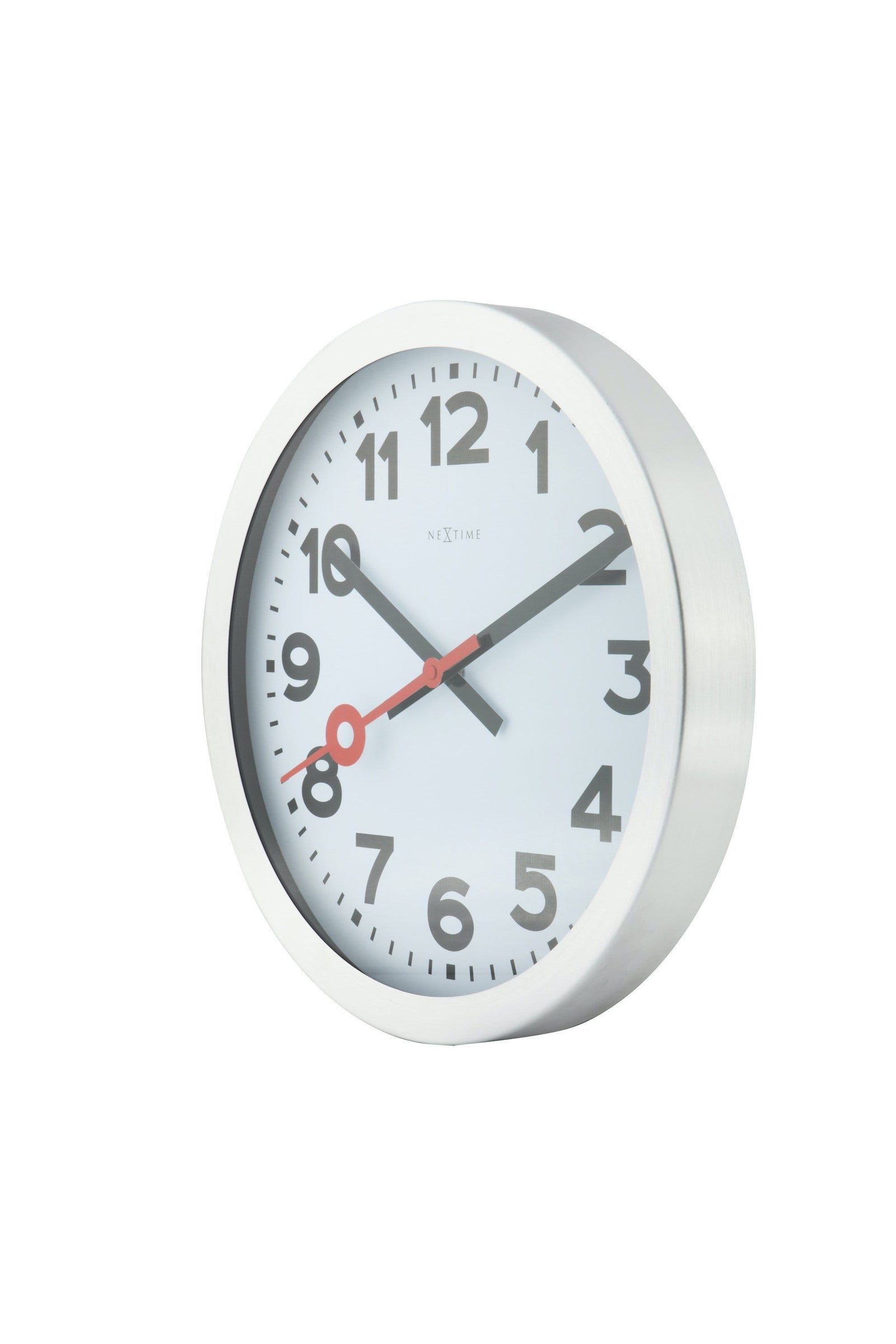 NeXtime - Wall clock/ Table clock - 19 cm -Aluminum - Brushed ...