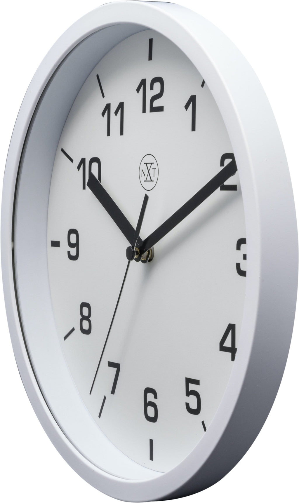 nXt - Wall clock - 20cm - Plastic - White - 'Easy Small'